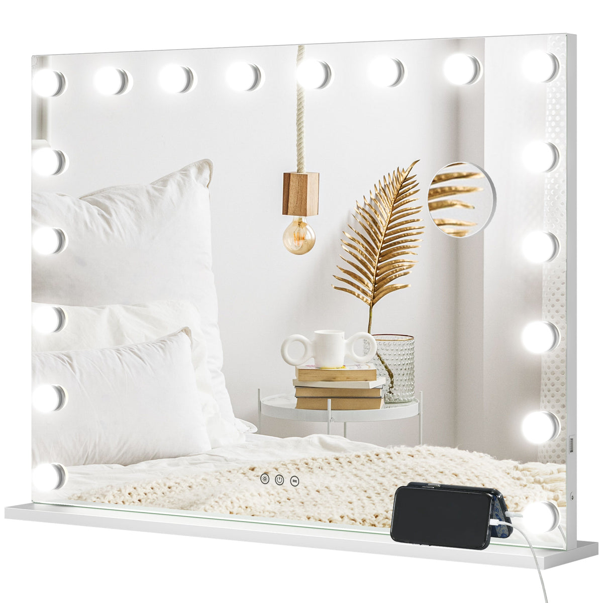 Large LED Vanity Mirror With 3 Light Modes & 10X Magnifier | Opal Retail