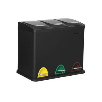 Shop Songmics Three Compartment Recycling Bin @ Opal Retail