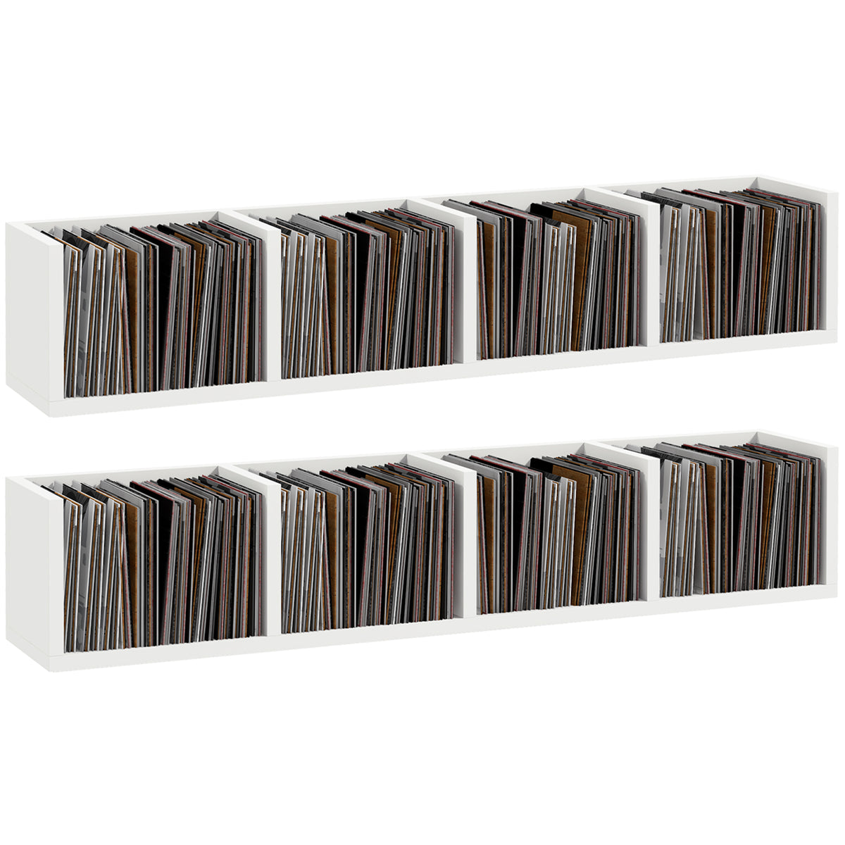 Buy Wall Mounted Media Storage Rack for CDs & DVDs White | Opal Retail