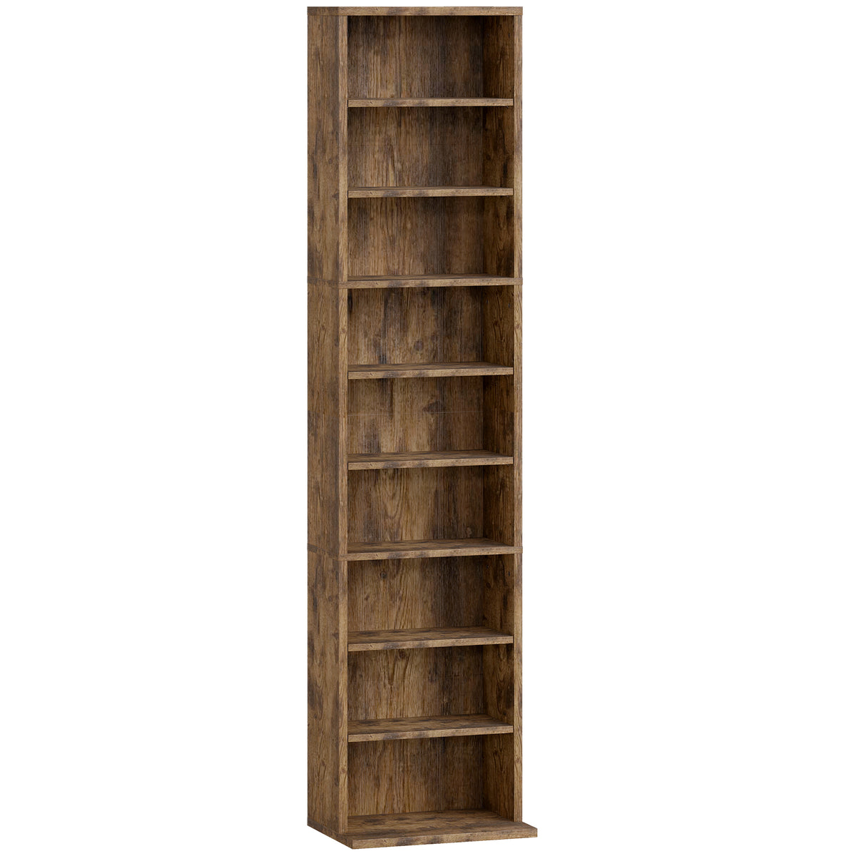 Buy Tall Narrow CD Storage Tower for 260 Discs Rustic Brown | Opal Retail