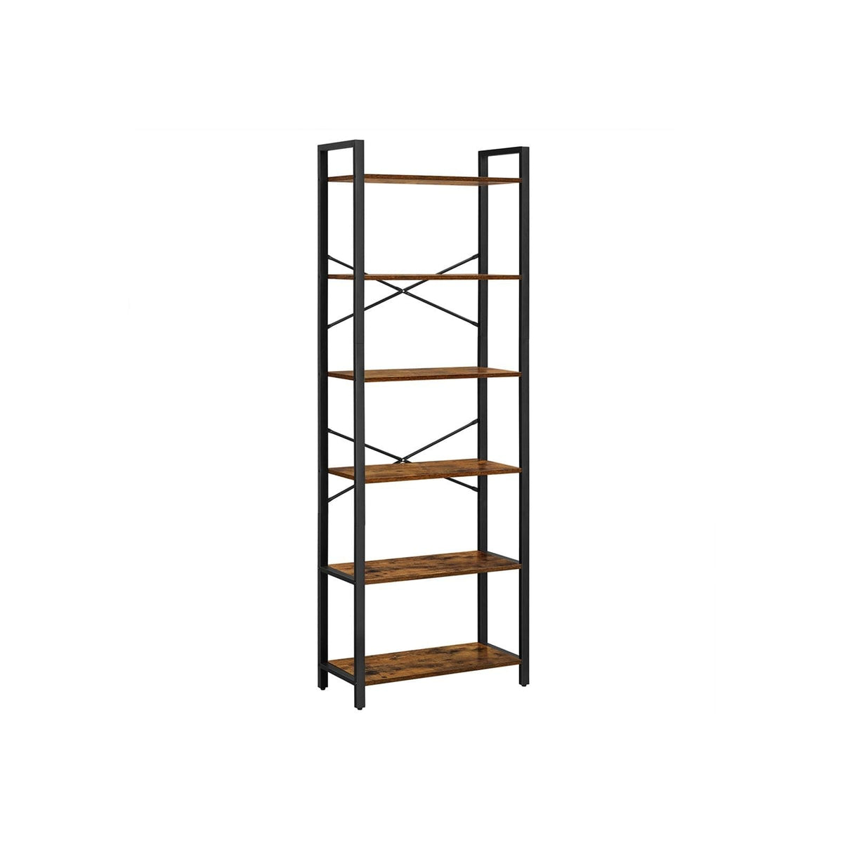 6 Tier Industrial Bookcase For Small Spaces by Vasagle - Opal Retail