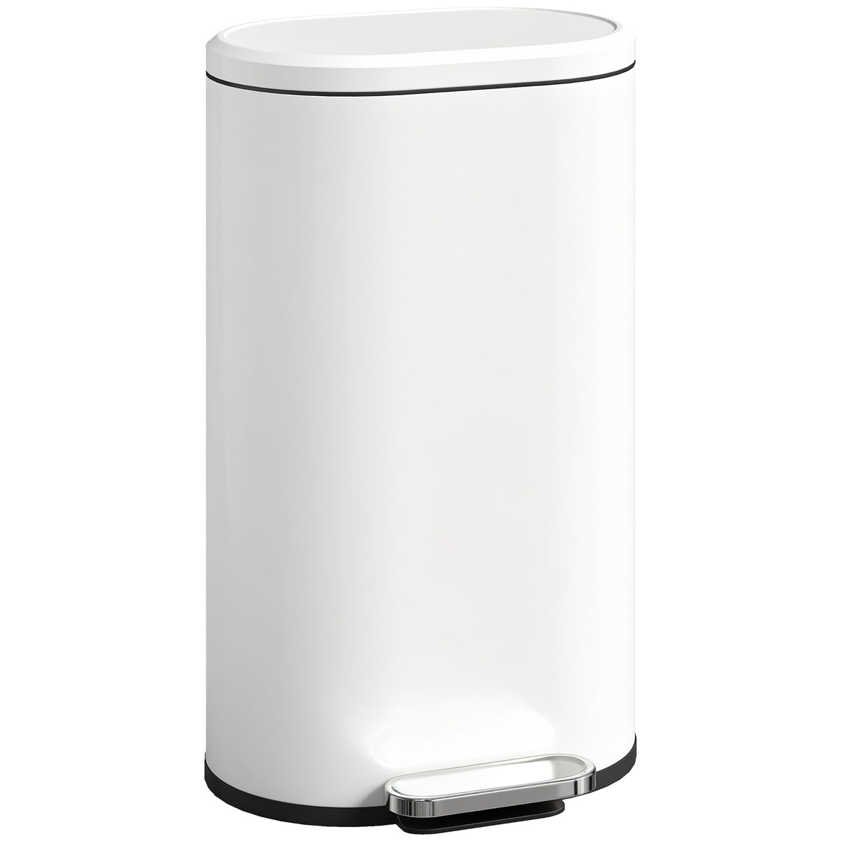 Buy 30L Curved Cream White Kitchen Bin With Soft Close Lid | Opal Retail