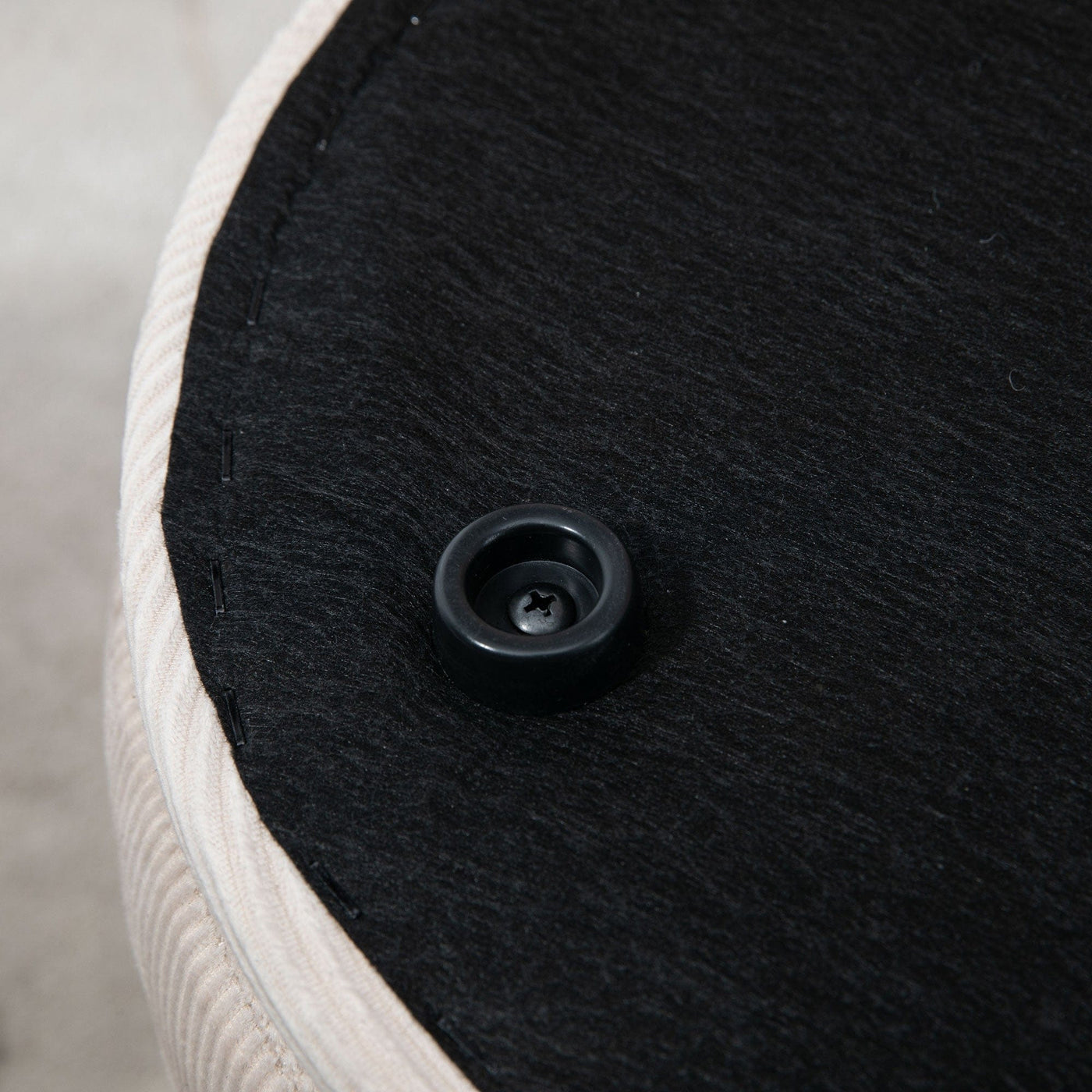 Set of 2 Storage Ottomans with Removable Lid - White Fabric — Opal Retail