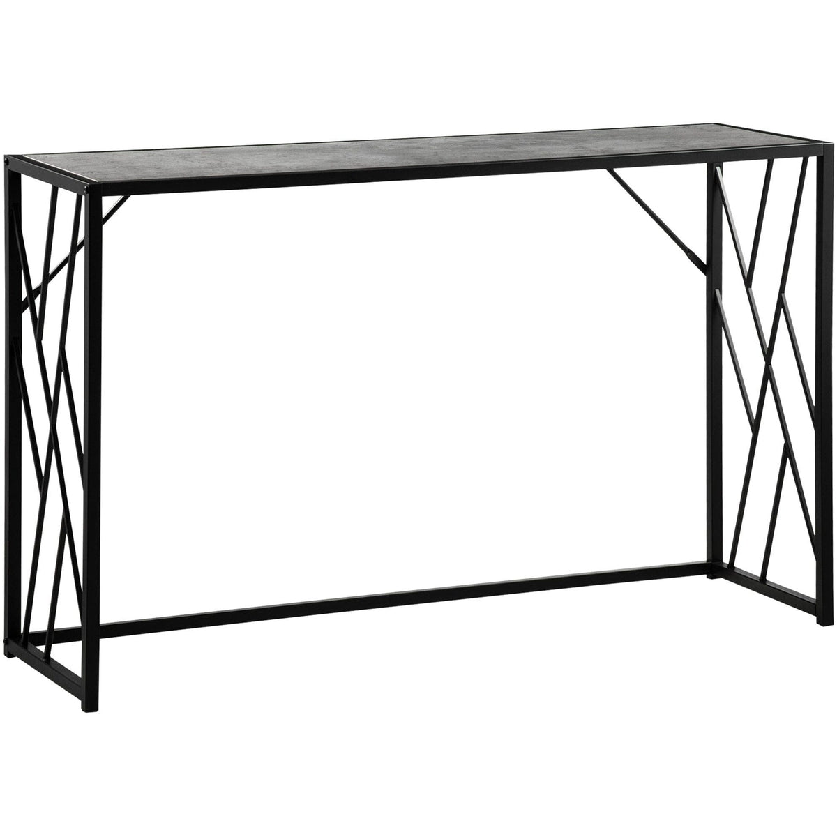 Buy Industrial Console Table - 120cm - Metal Frame - Grey — Opal Retail