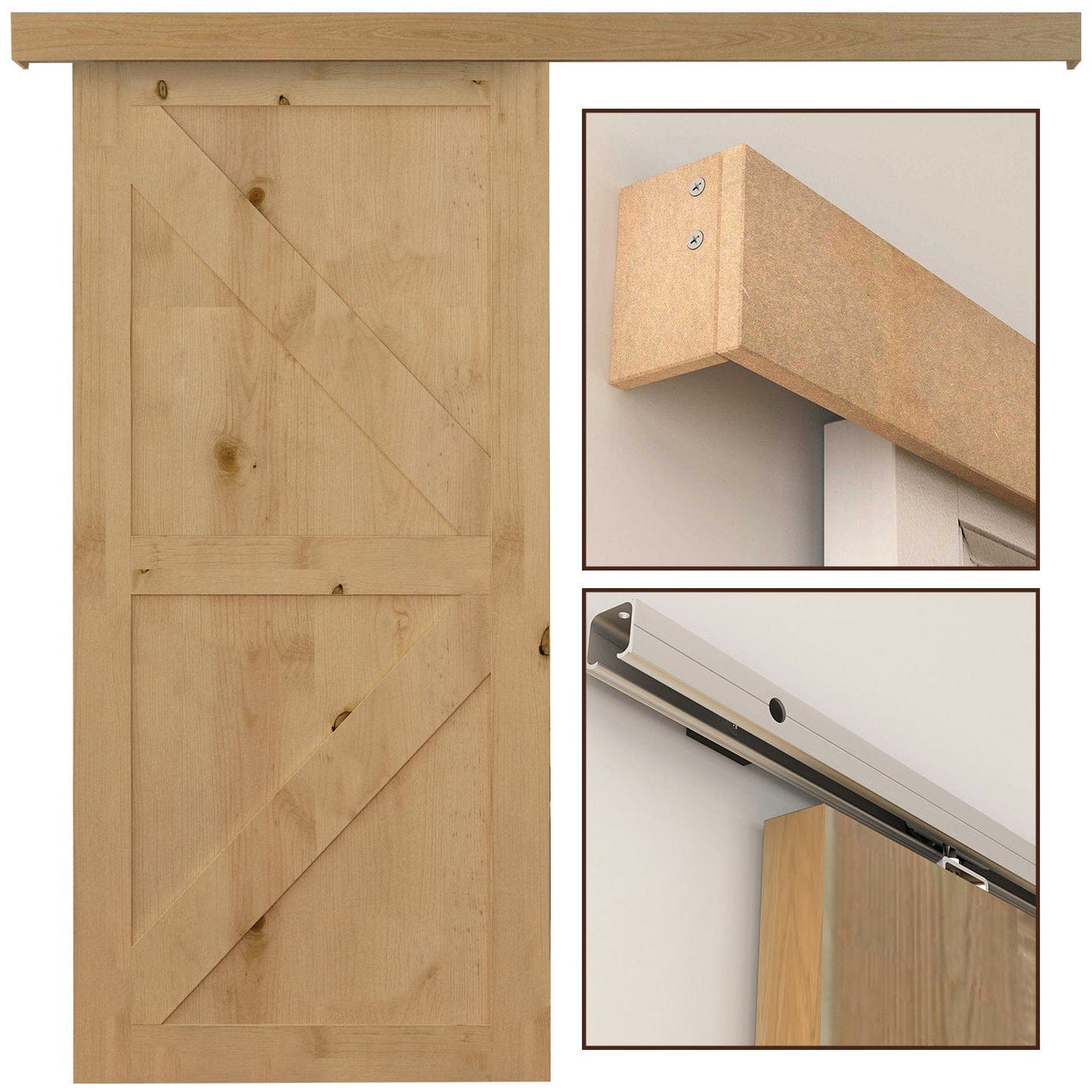 6.5FT Modern Sliding Barn Door Kit: Transform Your Space — Opal Retail